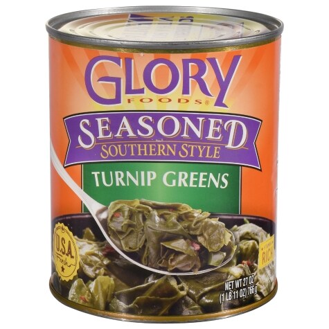Glory Foods Seasoned Turnip Greens, 27 oz.