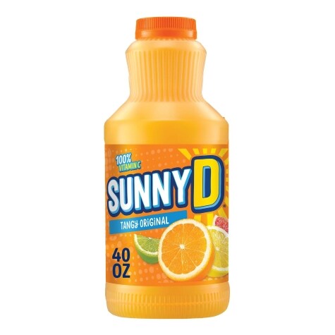 SUNNYD Tangy Original Shelf Stable Orange Juice Drink, 40 FL OZ Bottle