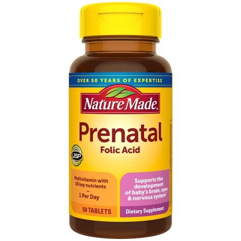 Nature Made Prenatal Multivitamin with Folic Acid Tablet, 50 ct.