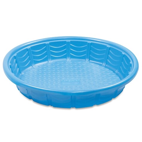 Solid Blue Embossed Plastic Children's Pool