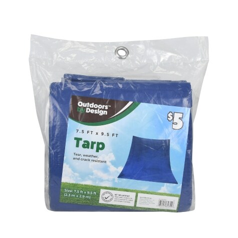 Blue Tear-Resistant Tarps, 7.5x9.5 ft.