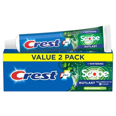 Crest Complete Plus Scope Outlast Whitening Toothpaste, 2-ct. Pack