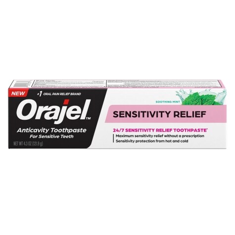 Orajel Sensitivity Relief Anticavity Toothpaste for Sensitive Teeth ...