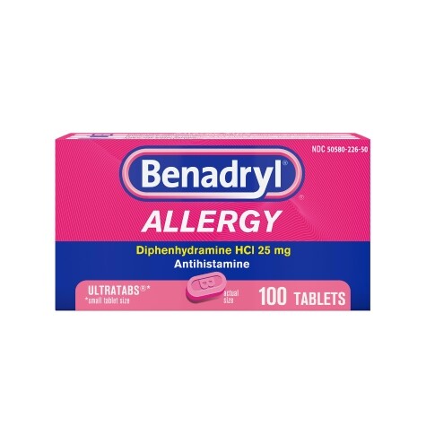 Benadryl Ultratabs Antihistamine Allergy Relief Medicine ...