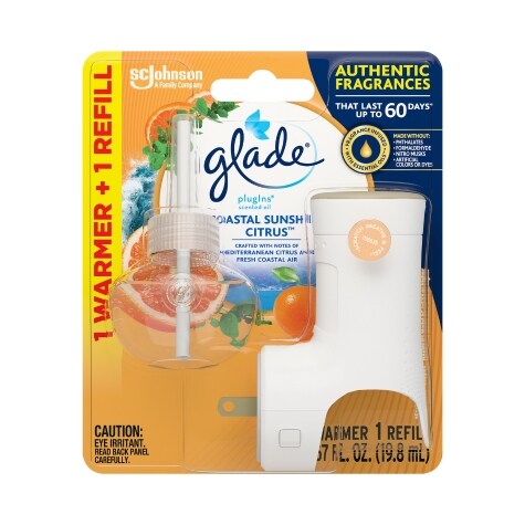 Glade PlugIns Scented Oil Warmer + Refill, Glade Plug in Air Freshener ...