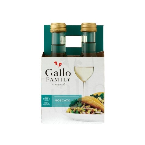 Gallo Family Vineyards Moscato White Wine Single Serve, 187ml, 4 pack ...