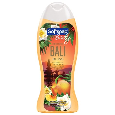 Softsoap Moisturizing Body Wash Bali Bliss, Peach and Gardenia Scent ...