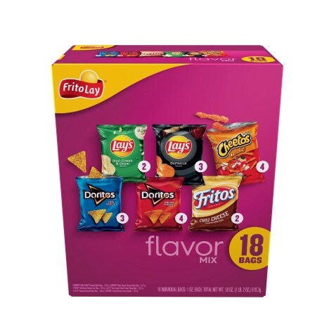 Frito Lay Snacks Flavor Mix Variety 1 Oz 18 Count