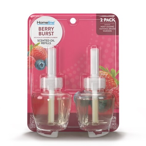 Homeline Scented Oil Refills, Berry Burst, 2 ct.