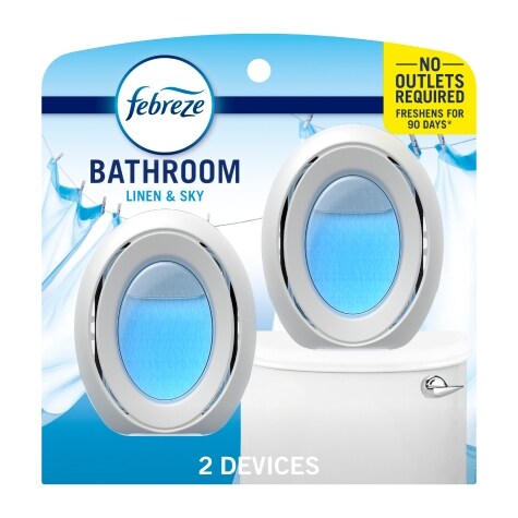 Febreze Small Spaces Odor-Eliminating 0.25 fl.oz. Air Fresheners, Linen ...