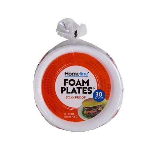 Homeline Foam Plates, 30 ct. | Family Dollar
