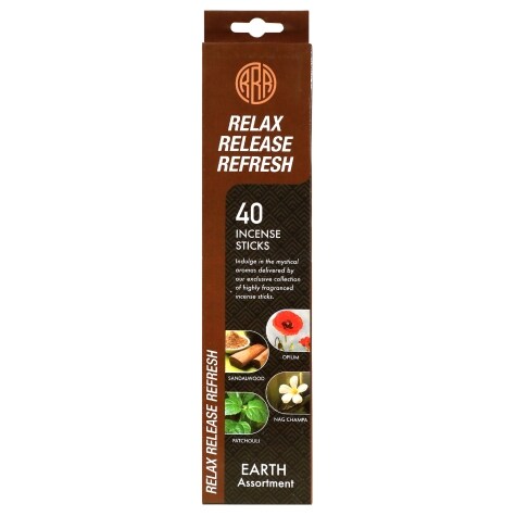 Relax Release Refresh Assorted Earth Incense Sticks, 40 ct.