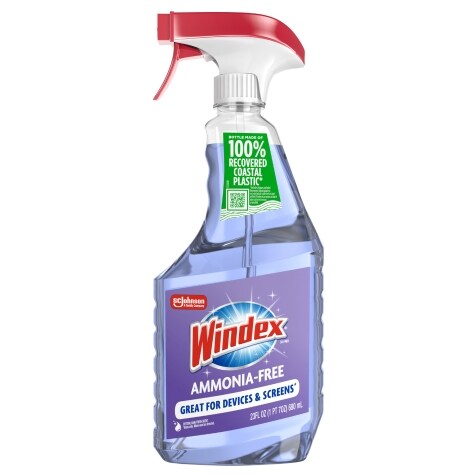 Windex Ammonia-Free Glass & Window Cleaner, Crystal Rain Scent, 23 fl ...