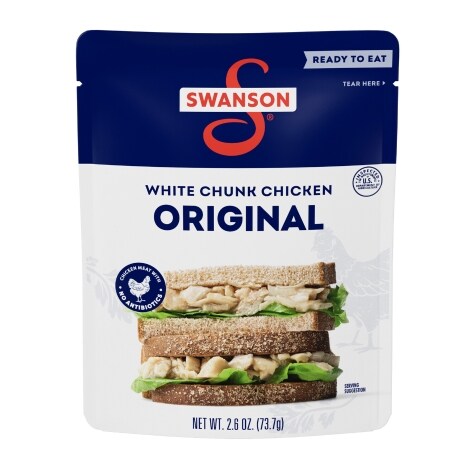 Swanson® Original White Chunk Fully Cooked Chicken, 2.6 OZ Pouch ...