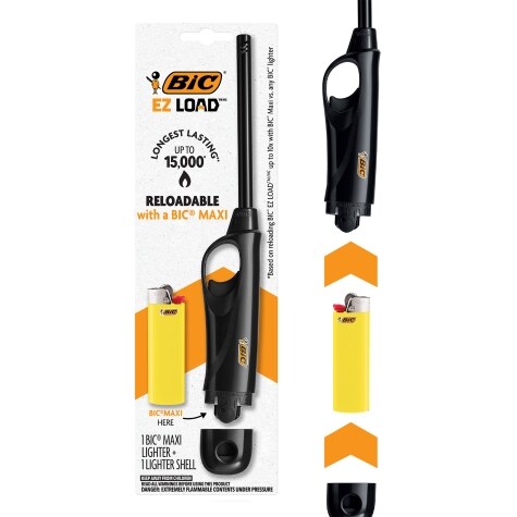 BIC EZ LOAD Lighter, Reloadable Multi Purpose Lighter, Great To Use as ...