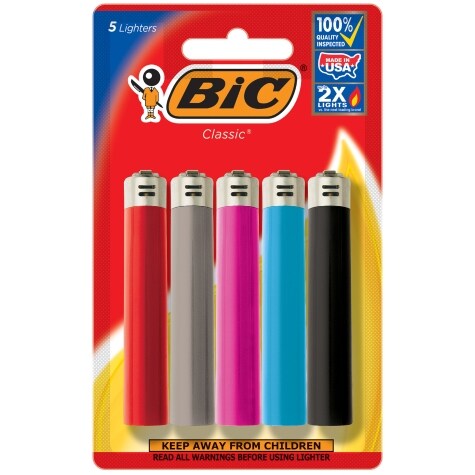 BIC Maxi Pocket Lighter, Classic Collection, Assorted Unique Lighter ...