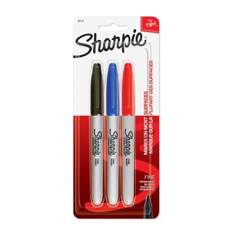 Sharpie Fine-Tip Permanent Markers, 3 ct.