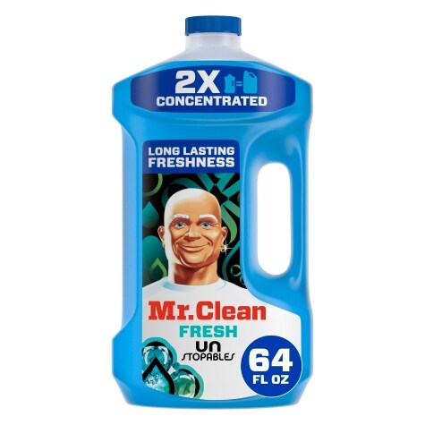 Mr. Clean 2X Concentrated Multi Surface Cleaner with Unstopables Fresh Scent, All Purpose ...