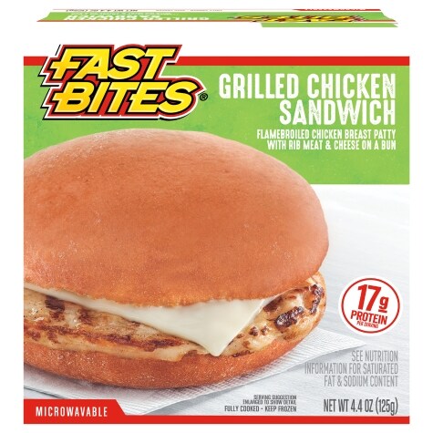 Fast Bites® Grilled Chicken Sandwich, 4.4 oz (Frozen) | Family Dollar