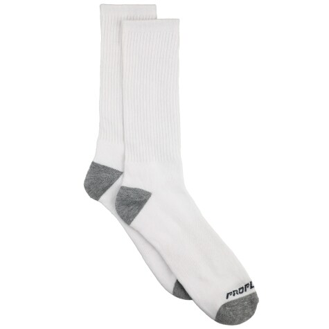 Pro Player(R) Men's Crew White Socks for shoe sizes 6 - 12, 3 pk.
