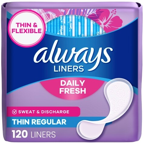 Always Thin Daily Liners, 120 ct.