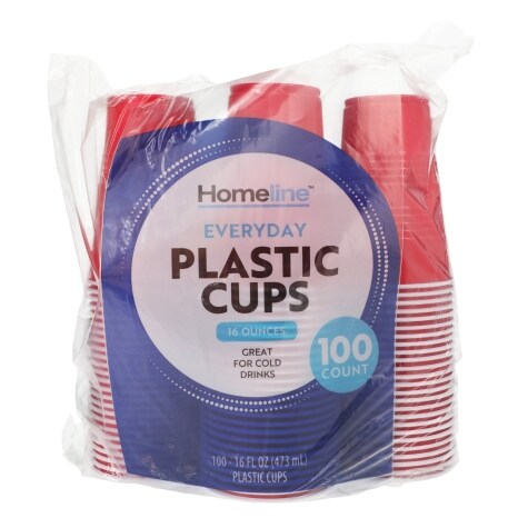 Homeline 16-oz. Red Plastic Party Cups, 100 ct.
