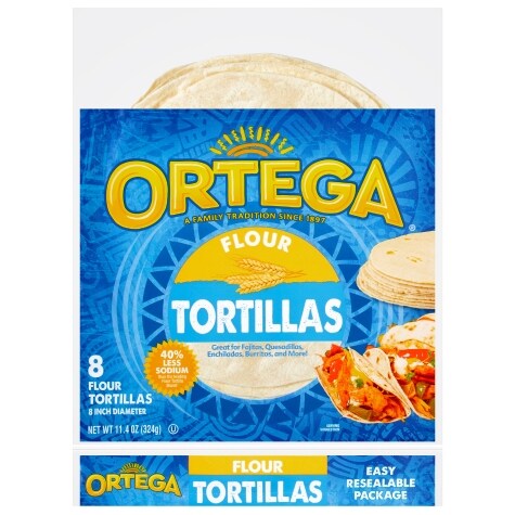 Ortega Flour Tortillas, 8 inch, 8 pk.