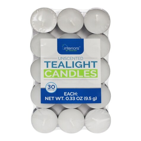 Interiors by Design Unscented Tealight Candles, 30 ct. | Family Dollar