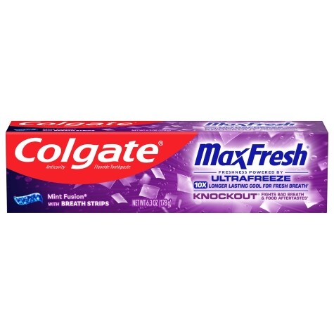Colgate MaxFresh Knockout Mint Toothpaste, 6.3 Oz.