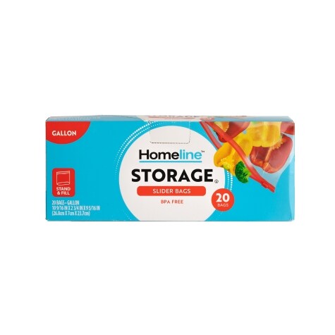 Homeline Slider Gallon Storage Bags, 20-ct. Packs