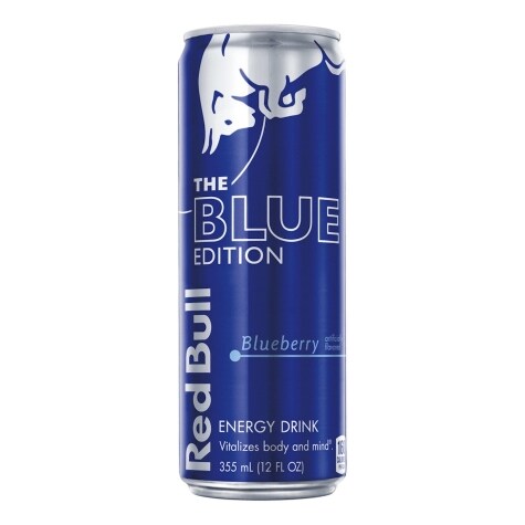 Red Bull Blue Edition Energy Drink, Blueberry, 114mg Caffeine, 12 fl oz Can