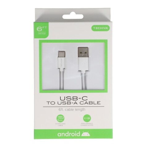 Techiva USB-C to USB-A Charging Cables, 6-ft.