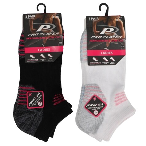 Pro Player(R) Women's Size 4-10 Performance Low-Cut Socks, 6-ct.