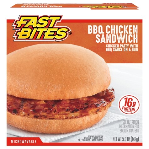 Fast Bites® BBQ Chicken Sandwich, 5 oz (Frozen)