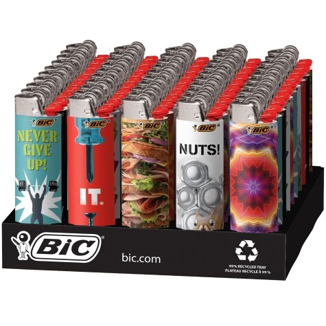 BIC Maxi Pocket Lighter, Special Edition Favorites Collection, Assorted ...
