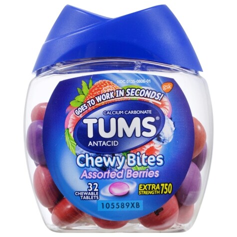 Tums Assorted Berries Chewy Bites Antacids, 32 ct. | Family Dollar