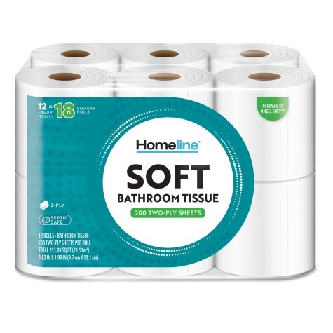 Homeline Soft Family Roll Bath Tissue, 12 ct.