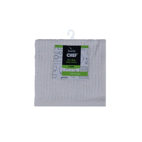 Family Chef Ribbed Bar Towels, 8-ct, 6x6-in.