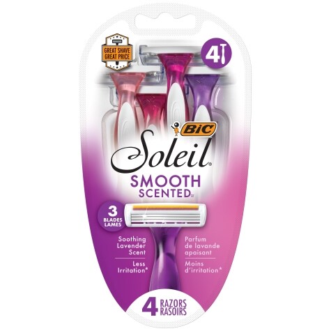 BIC Soleil Smooth Scented Women’s Disposable Razor, 3 Blades with a ...