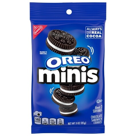 OREO Minis Chocolate Sandwich Cookies, 3 oz