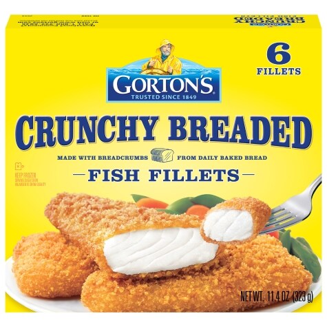 Gorton’s Crunchy Breaded Fish 100% Whole Fillets, Wild Caught Fish with ...