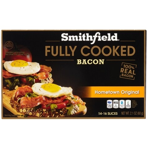 Smithfield Fully Cooked Hometown Original Bacon Slices, 2.1 oz