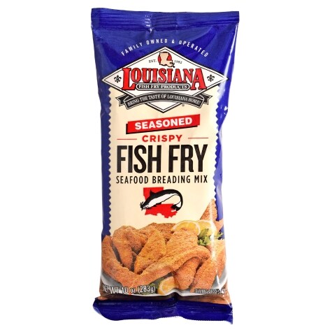 Louisiana Fish Fry Products Seasoned Crispy Seafood Breading Mix, 10 oz.