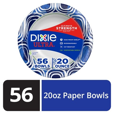 Dixie Ultra Ultimate Strength 20 oz. Bowls, 56 ct.
