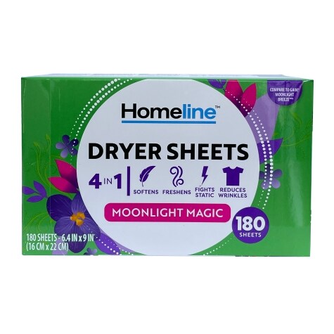 Homeline Dryer Sheets in Moon Magic Scent, 180 ct.