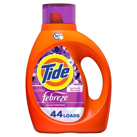 Tide Plus Febreze Freshness Spring & Renewal Liquid Laundry Detergent ...