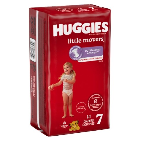 Huggies Little Movers Size 7 Diapers, 14 ct.