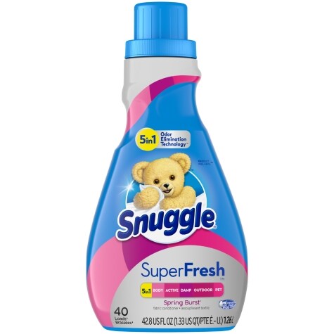 Snuggle Plus Super Fresh Liquid Fabric Softener, Spring Burst, 48.6 ...
