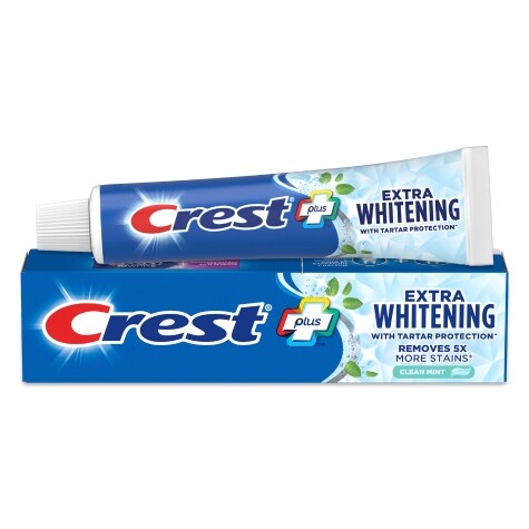 Crest Plus Extra Whitening Toothpaste, Clean Mint, 5.4 oz
