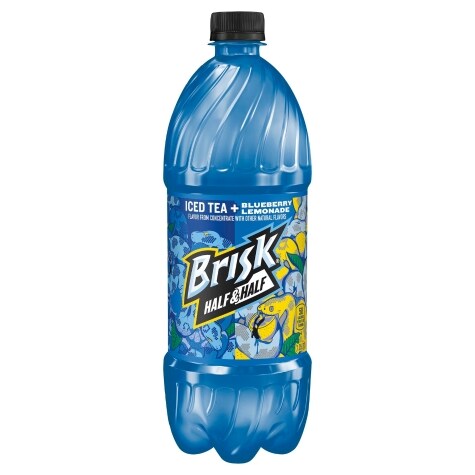 Brisk Half & Half Blueberry Lemonade Iced Tea 1 Liter Plastic Bottle ...